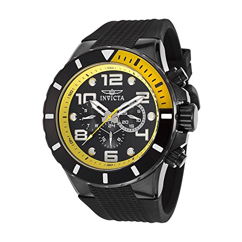 Invicta Men's Pro Diver Chrono 100m Stainless Steel Black Plastic Watch ...