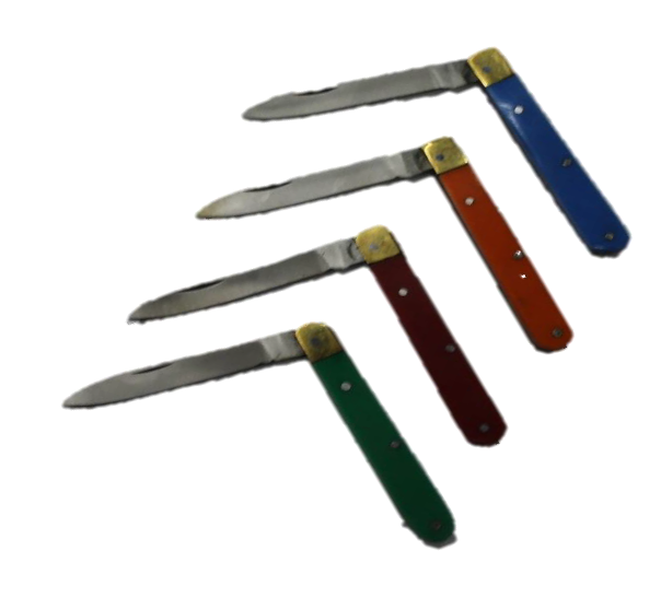 Exclusive Assorted Color ABS Handles 3" Pencil Knife 202910
