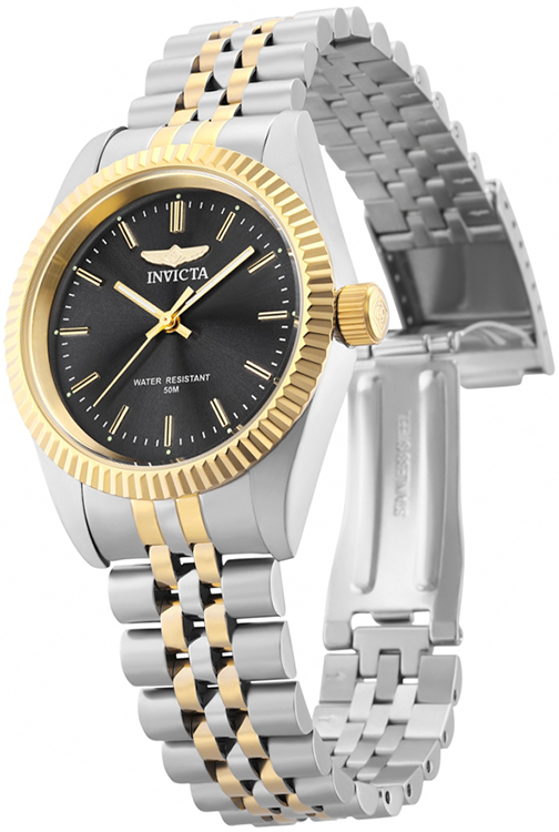 Invicta Women's Specialty Black Dial Two Tone Stainless Steel Watch 29400
