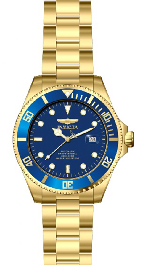 Invicta Men's Pro Diver Automatic 200m Gold Tone Stainless Steel Watch ...