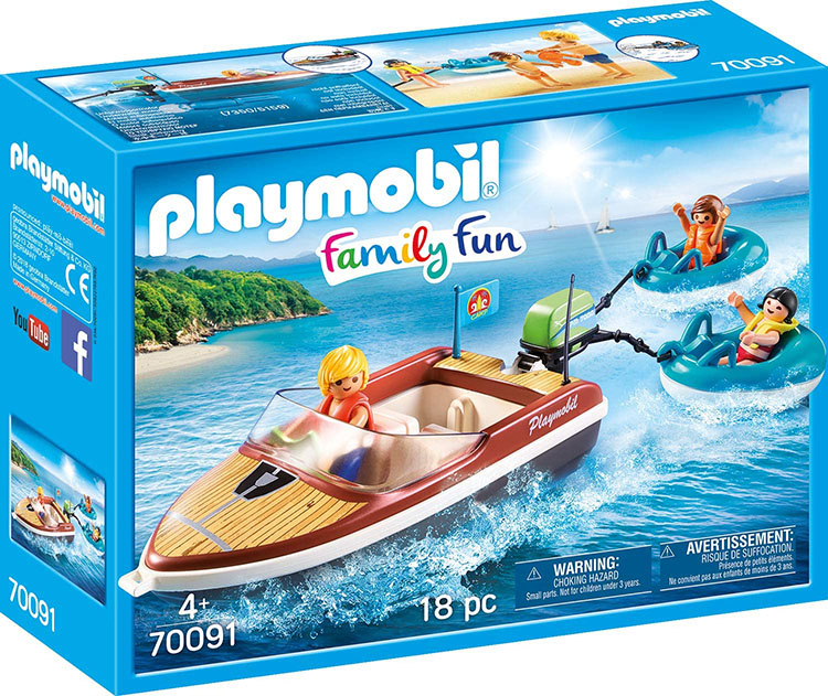 Playmobil Family Fun Speedboat with Tube Riders 70091 (for Kids 4 yrs ...